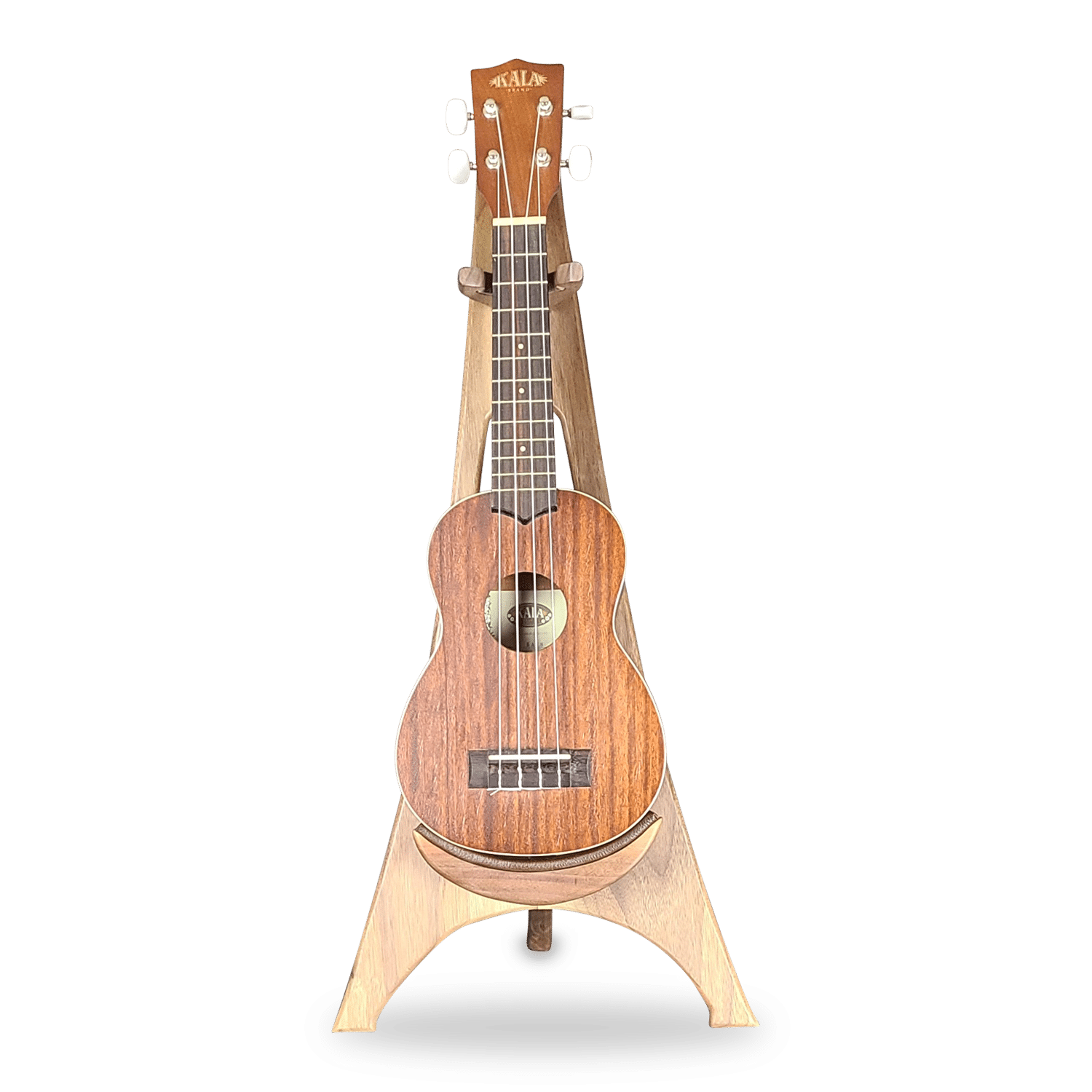 Ukulele Stand – Walnut and Yellowheart Accents – Woodnuts – Wood String ...